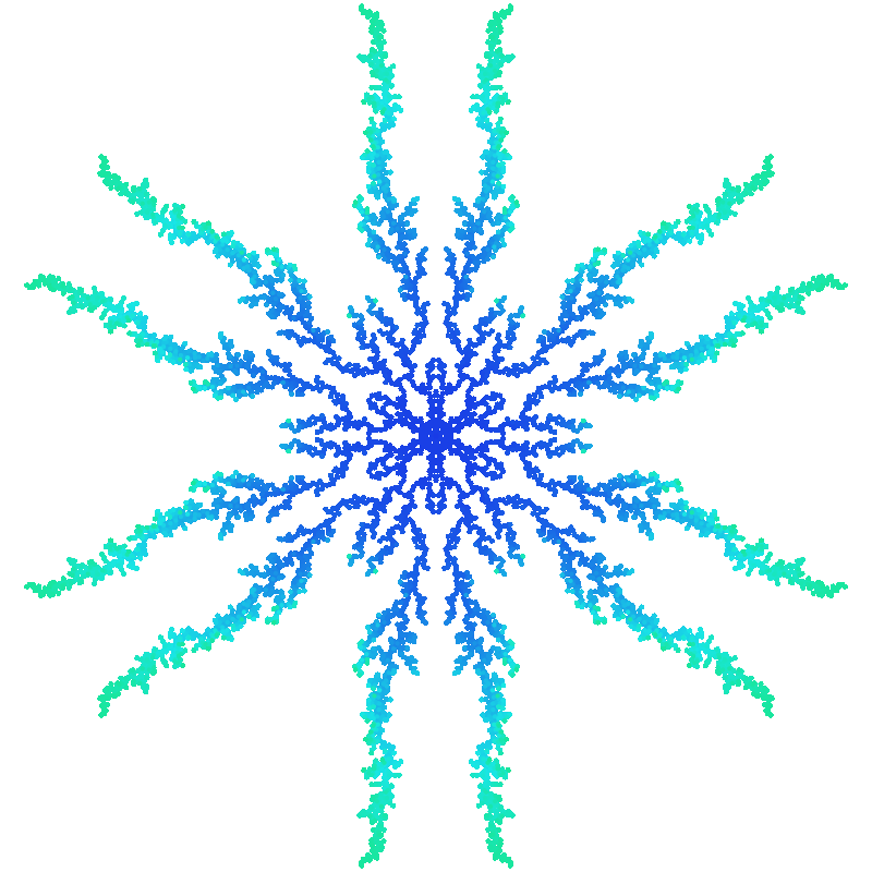 GitHub - giraugh/diffusion-snowflakes: Snowflakes generation using diffusion-limited aggregation ...