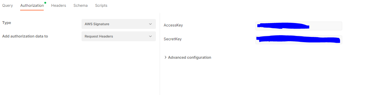 Unable To Set Advanced Config When Using Graphql With Aws Signature Authorization · Issue 11808 1256