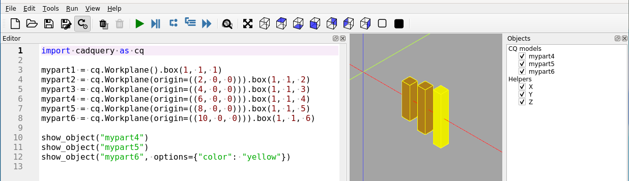 Enhance Show Object To Accept String Argument · Issue 331 · Cadquery Cq Editor · Github