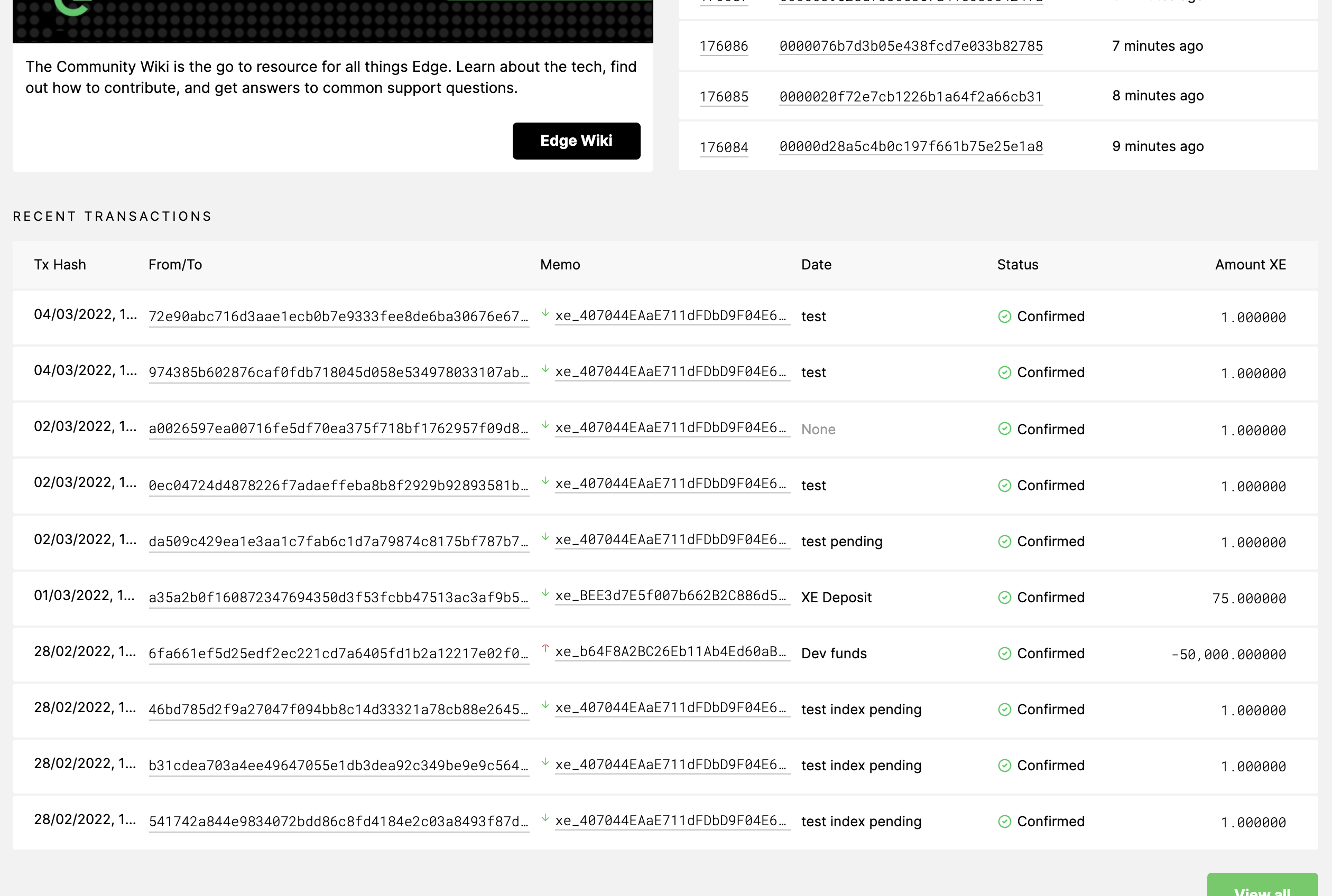 Recent transactions table has wrong data columns · Issue #208 · edge/wallet · GitHub