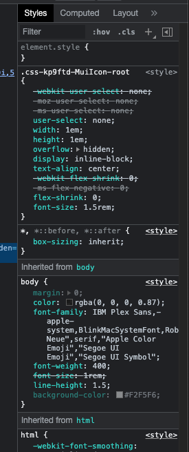 MuiIcon styleOverrides not applyed · Issue #28746 · mui/material-ui · GitHub
