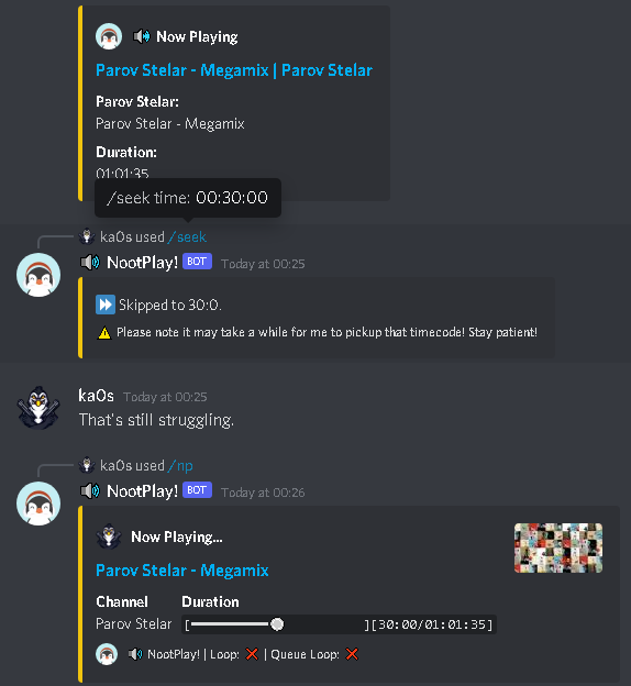 [BUG] Queue.seek() causing DMP to freeze. · Issue #224 · SushiBtw/discord-music-player · GitHub
