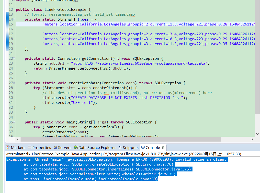 Tdengine Error 80000203 Invalid Value In Client · Issue 16853 · Taosdata Tdengine · Github