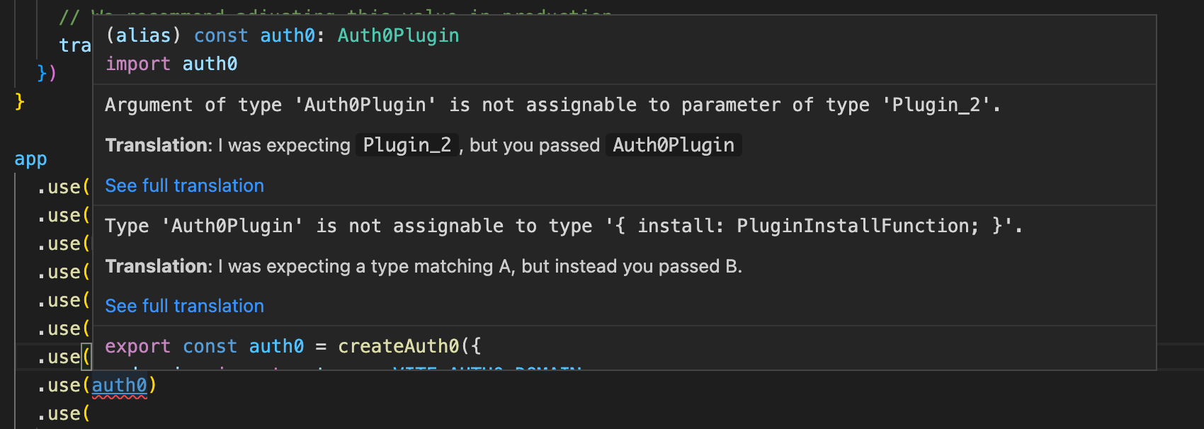 Auth0 Plugin Typescript Type Mismatch with Vue 3.2.34 · Issue #122 ...