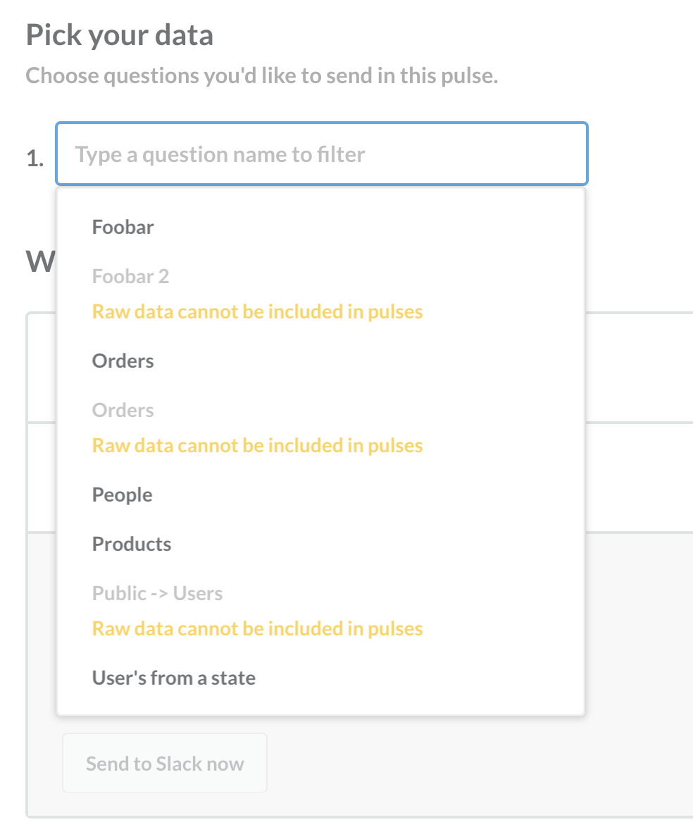 Designs for using a saved question to populate options for SQL text/number variable filters ...