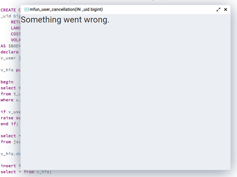 Show Something Went Wrong When Open Function Properties Dialog · Issue 6869 · Pgadmin Org