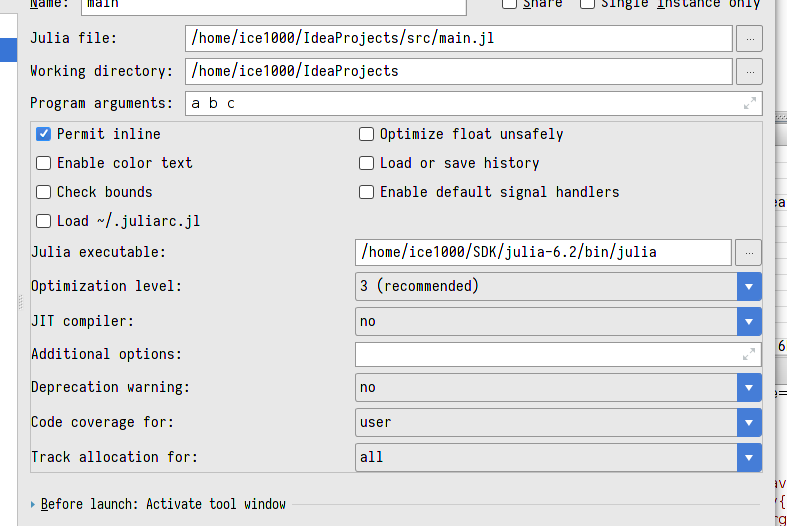 Run configuration detailed settings · Issue #13 · JuliaEditorSupport/julia-intellij · GitHub