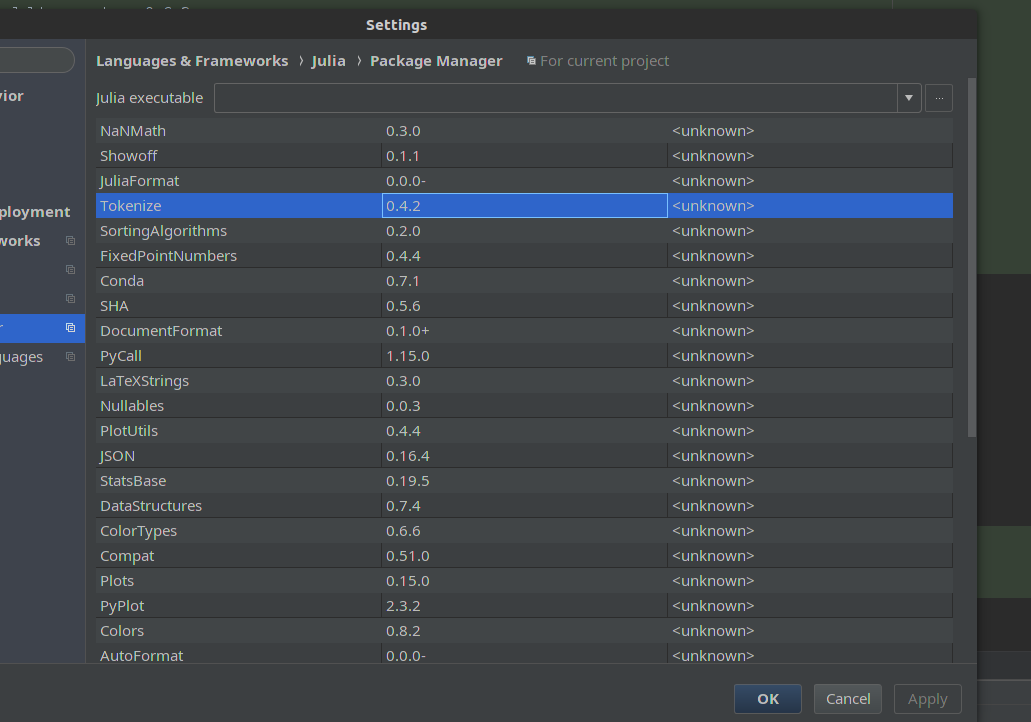 Implement our own package manager · Issue #110 · JuliaEditorSupport/julia-intellij · GitHub