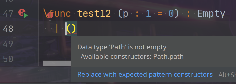 Absurd pattern for paths · Issue #215 · JetBrains/Arend · GitHub