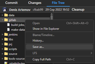 "Save as" feature does not work on folders in File Tree view · Issue #1632 · fork-dev/TrackerWin ...