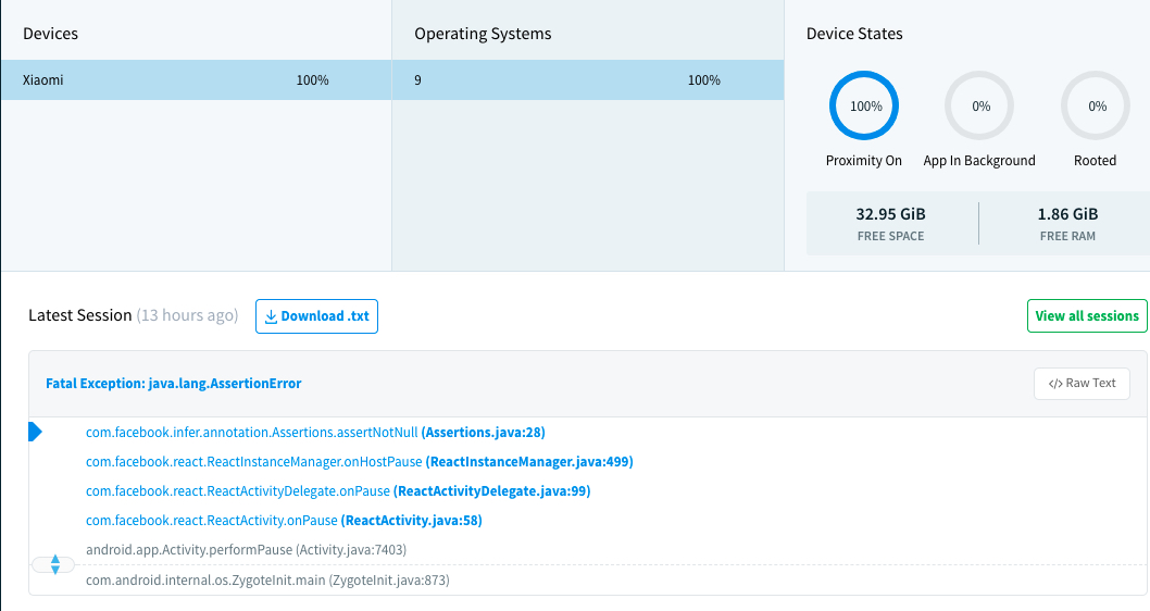Android crash at onHostPause method · Issue #22462 · facebook/react-native · GitHub