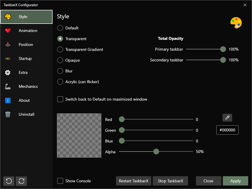 Multiple issues · Issue #619 · ChrisAnd1998/TaskbarX · GitHub