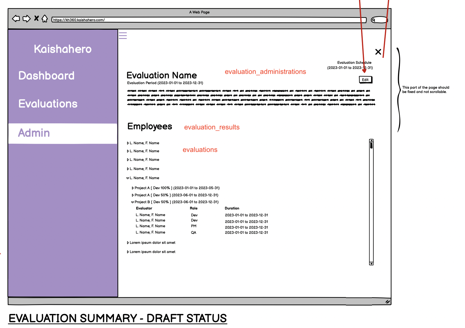 Create View Evaluation Administration Screen · Issue #40 · nerubia/kh360-react · GitHub