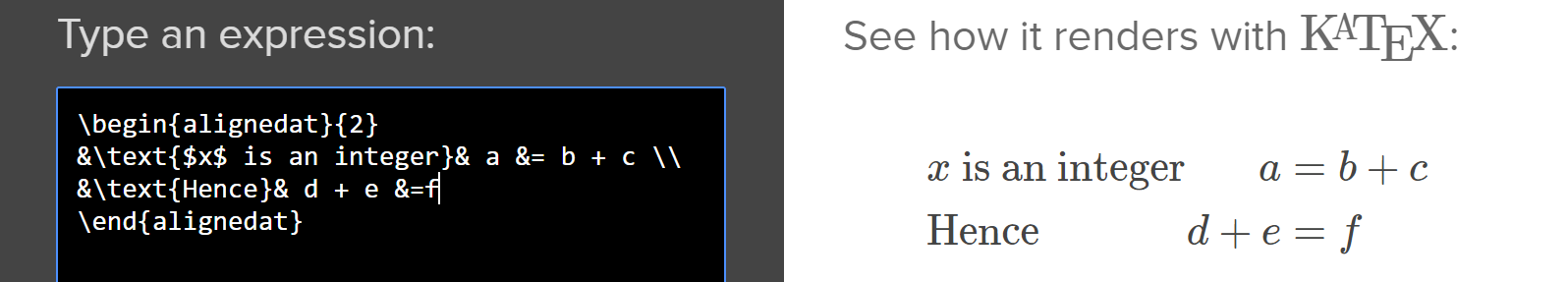 Aligned Environment Issue · Issue 1364 · Katex Katex · Github