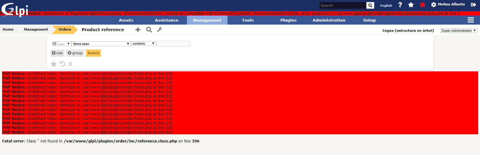 [GLPI 9.4.1.1] - [Order 2.4.0] : Product References Blank Page · Issue #230 · pluginsGLPI/order ...