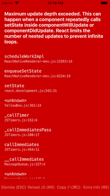 Toggling A Drawer Causes Maximum Update Depth Exceeded Error · Issue 4233 · React Navigation