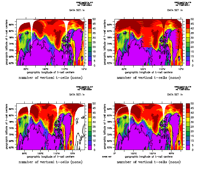 curvilinear grid (non-monotonic lon., outside [0,360]) shade plot ...