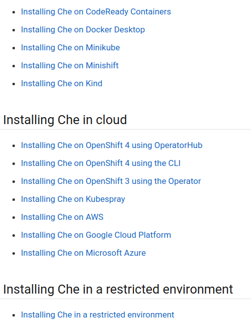 Doc Should Contains Section How To Deploy Eclipse Che On K8s Cluster
