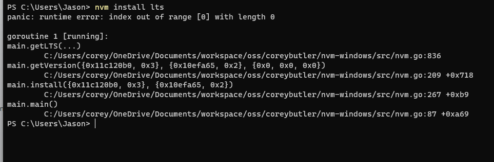 Panic Runtime Error Index Out Of Range [0] With Length 0 · Issue 852