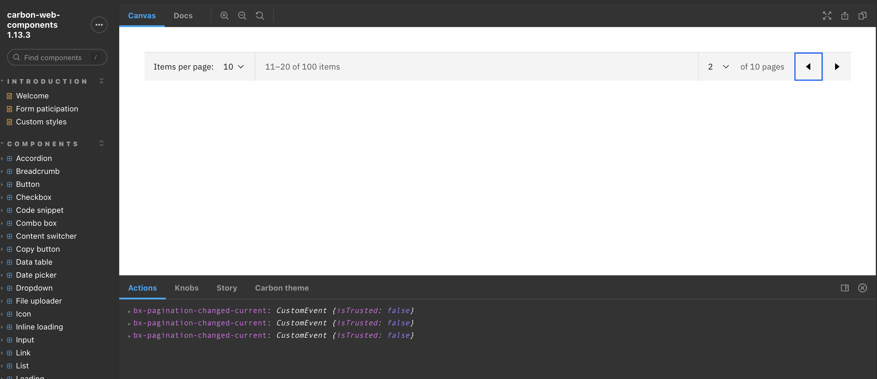 bx-pages-select-changed event not being fired when arrow navigation in bx-pagination · Issue ...