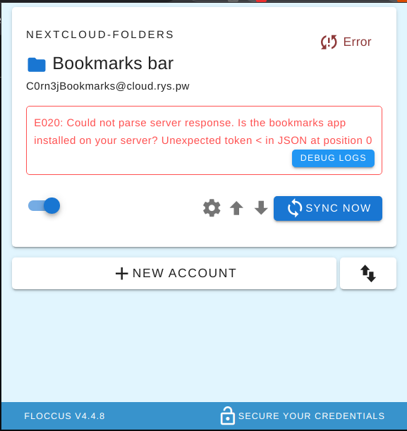 Bug? "Invalid children order: To many children" · Issue #745 · floccusaddon/floccus · GitHub