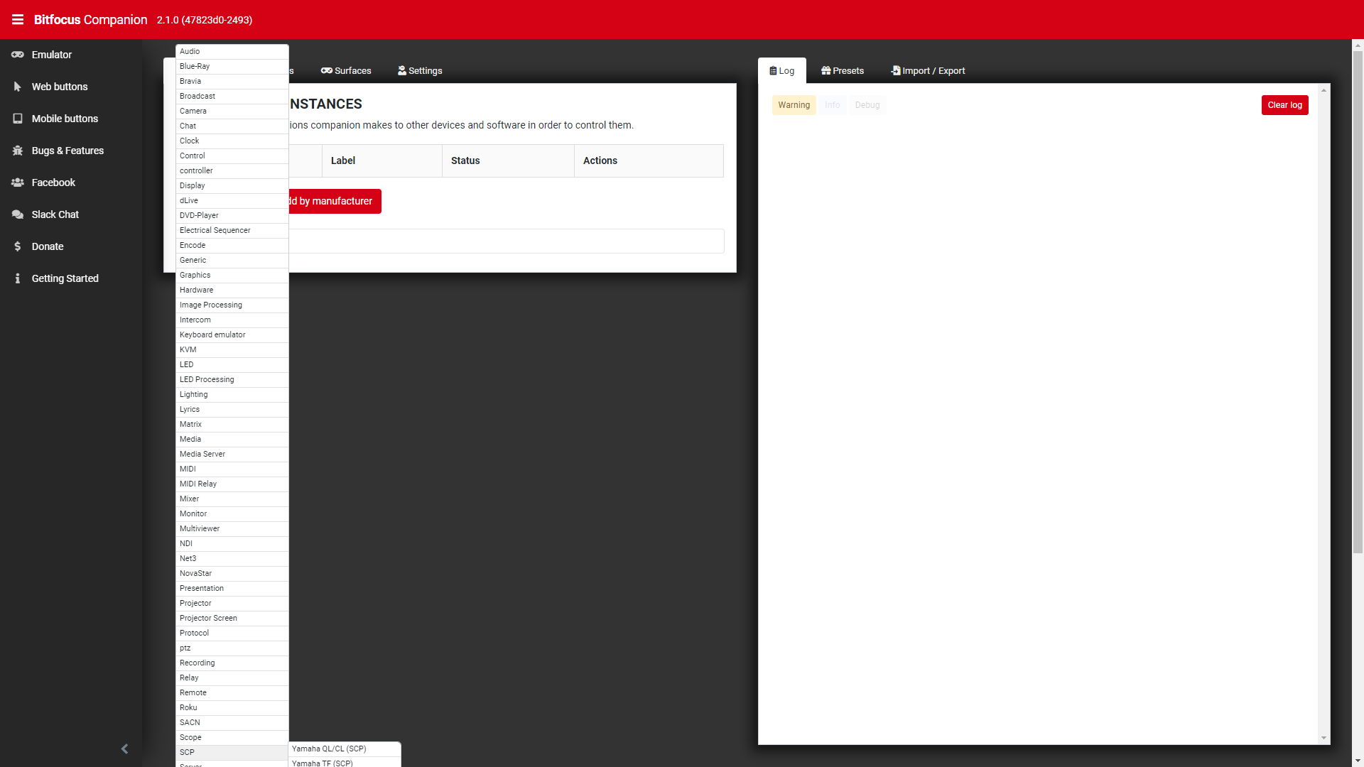 GUI BUG: Add Instance drop-down menus break when display config changes · Issue #362 · bitfocus ...