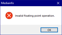 TIFF invalid floating point operation · Issue #508 · MediaArea/MediaInfo · GitHub