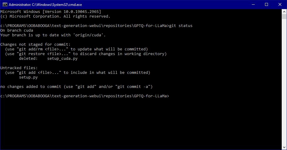 Unable to update or run (quant-cuda error) · Issue #2127 · oobabooga/text-generation-webui · GitHub