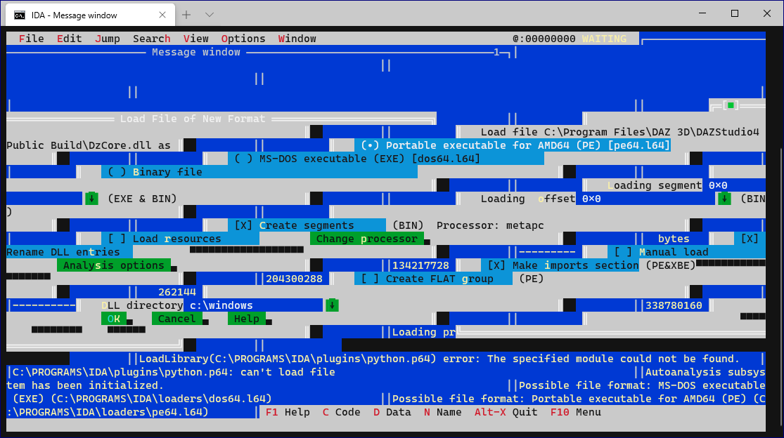 IDA Pro/Freeware console application display corruption · Issue #5651 ...