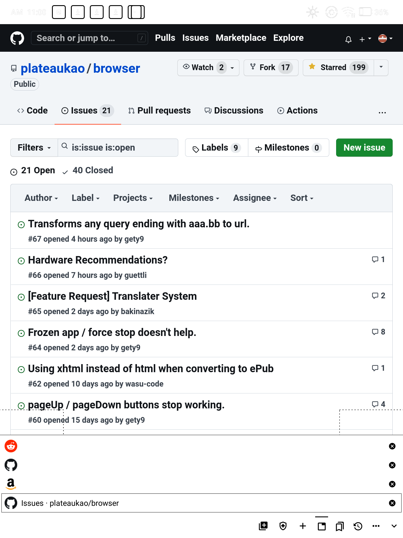 Using bold setting makes Titles disappear on tab preview. · Issue #68 · plateaukao/einkbro · GitHub