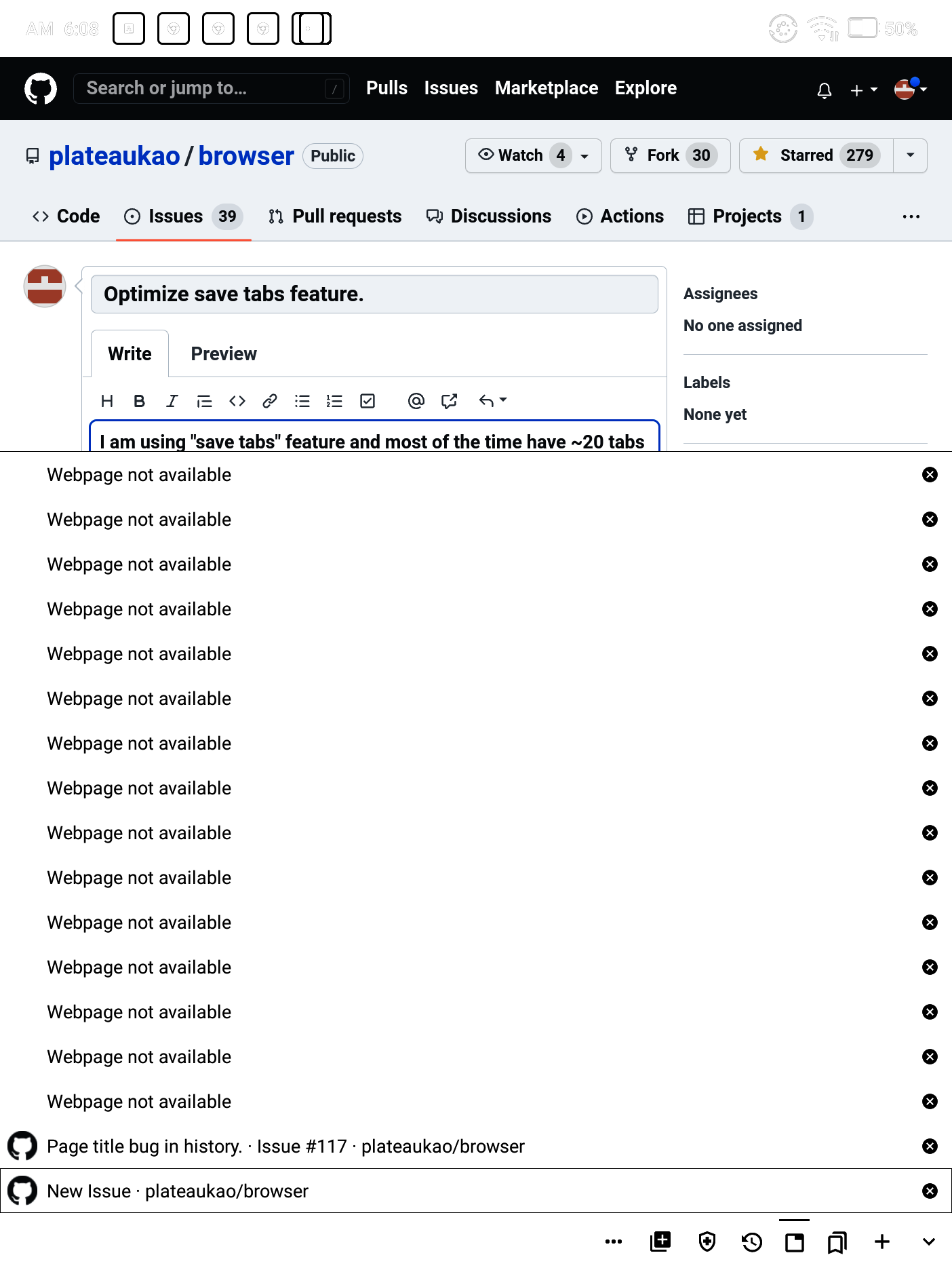 Optimize save tabs feature. · Issue #118 · plateaukao/einkbro · GitHub