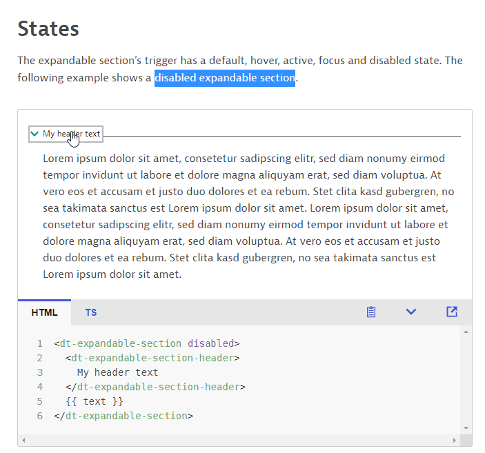 Expandable-section component not working on internal barista · Issue ...