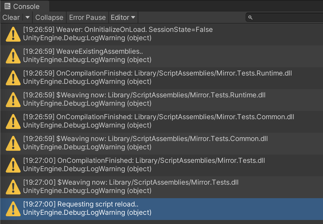 Weaver not being run on first project import in Unity 2021 · Issue #2872 · MirrorNetworking ...