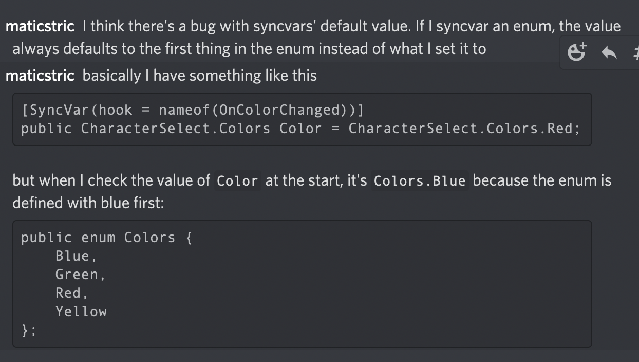 [SyncVar] enum default value: possible bug · Issue #2901 ...
