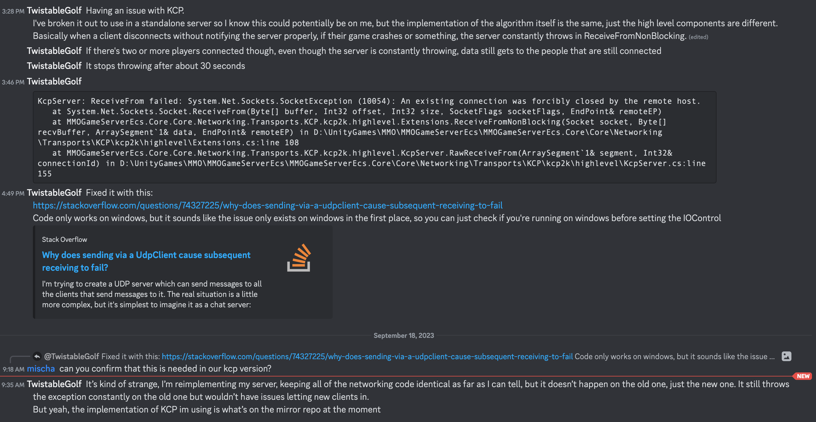 KCP outside of Unity gives a windows exception about closed sockets · Issue #3611 ...