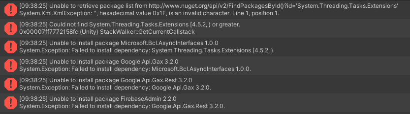 Attempting to install HTMLAgilityPack gives: Unable to retrieve package. - http://www.nuget.org ...