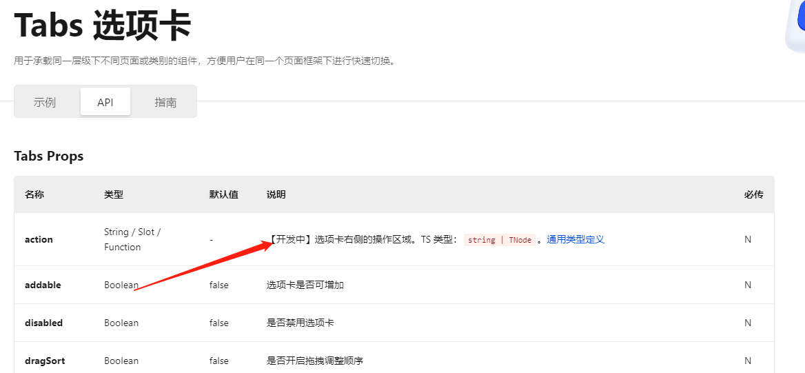 [tabs] Tbas的action插槽已经处在开发中好久了 什么时候能完成呢 · Issue 2205 · Tencent Tdesign Vue Next · Github