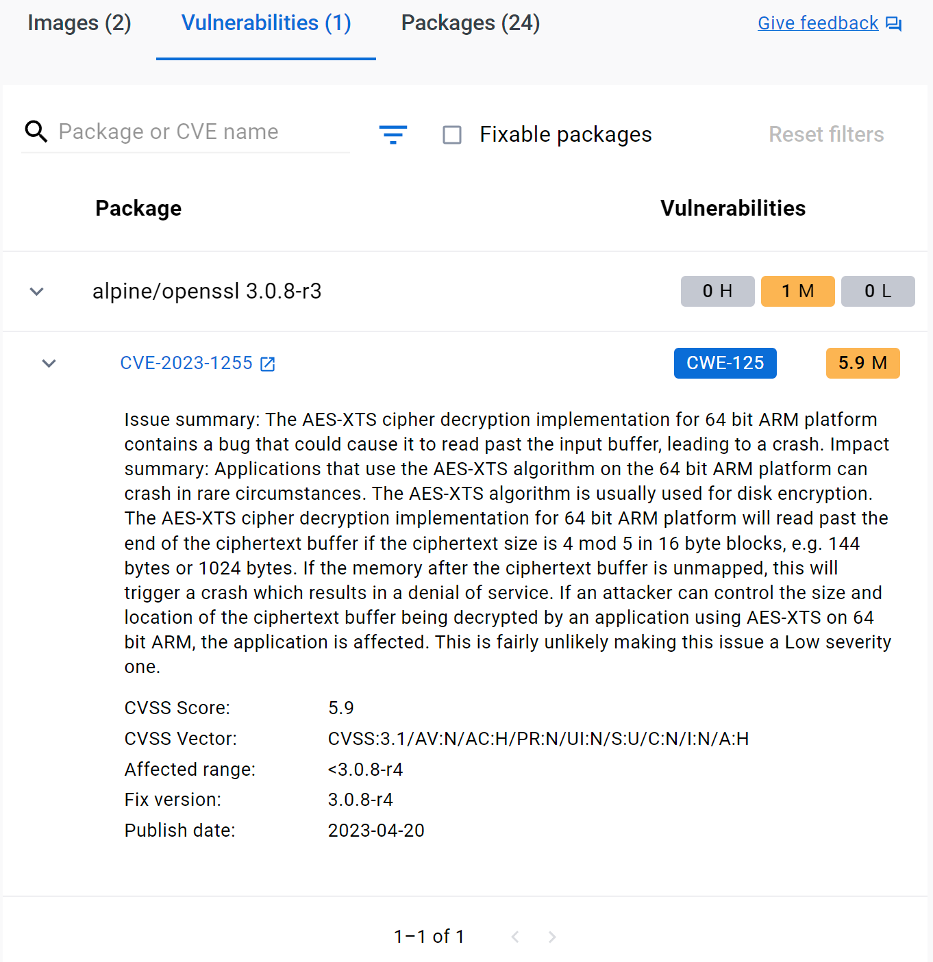 There is a CVE-2023-1255 vulnerability in the Alpine-related tags of ... There is a CVE-2023-1255 vulnerability in the Alpine-related tags of ...