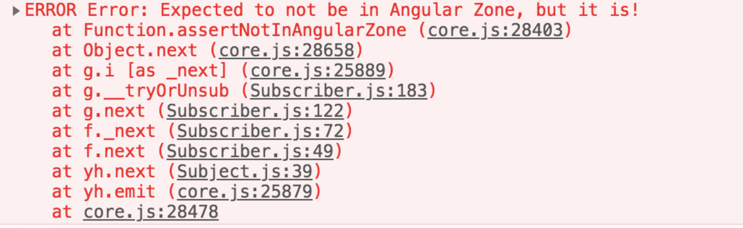 Expected to not be in Angular Zone, but it is! · Issue #197 · worktile/ngx-planet · GitHub