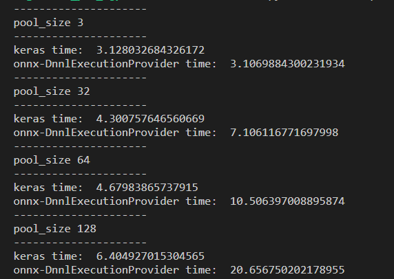 MaxPooling is much slower than tf.keras when pool_size is large even with DNNL EP · Issue #3548 ...