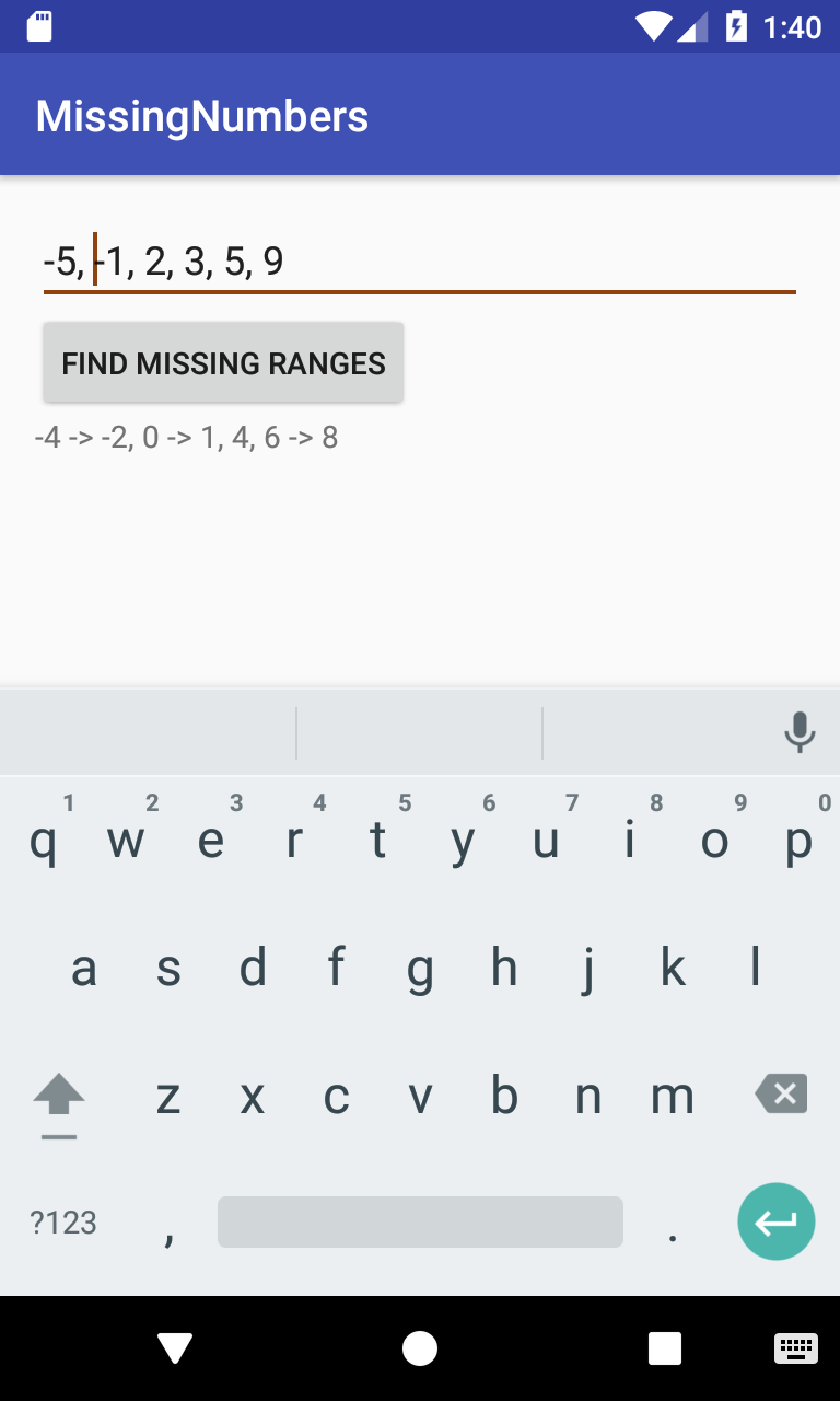 GitHub - cmathew/MissingNumbers: Find missing ranges in a series of ...