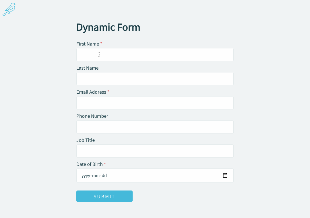 GitHub - leroywan/dynamic-form