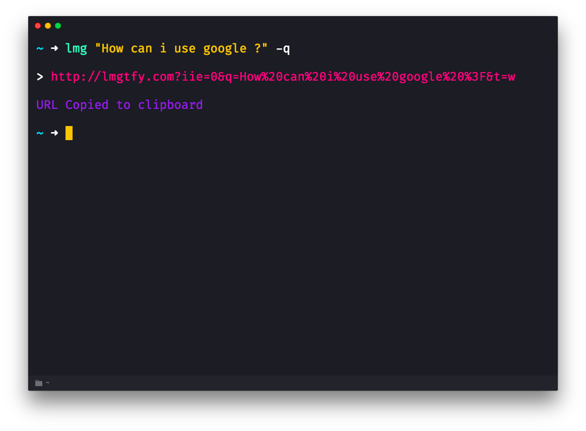 GitHub - rawnly/lmgtfy-cli: Client of: Let Me Google That For You