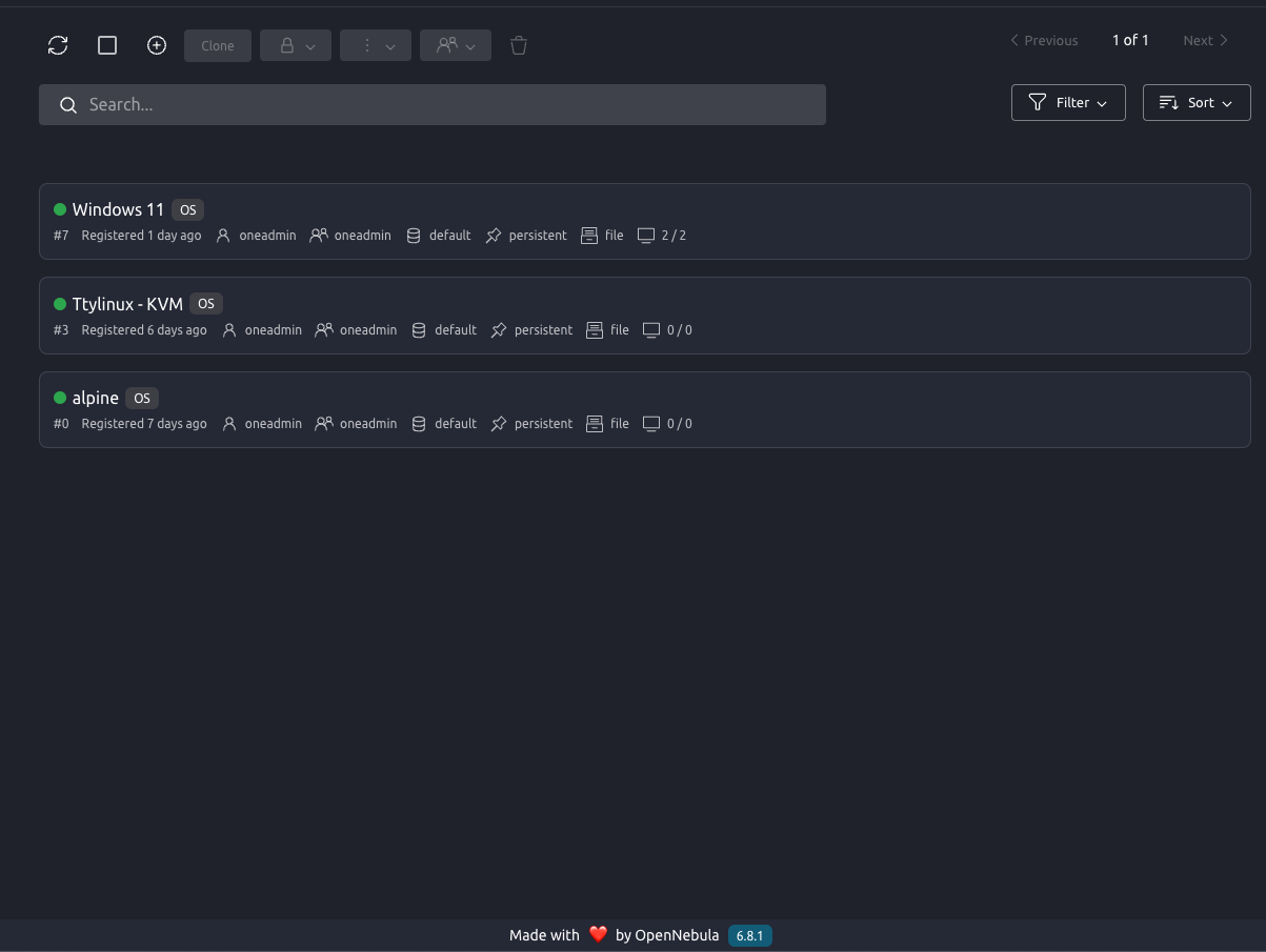 [FSunstone] multiple issues with image pool view · Issue #6380 · OpenNebula/one · GitHub