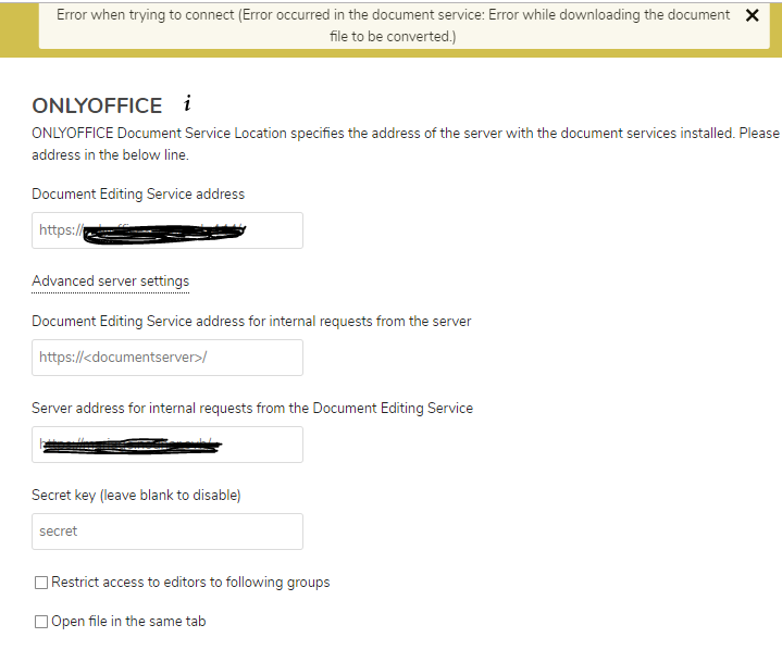 Access Onlyoffice from outside local LAN · Issue #56 · ONLYOFFICE/onlyoffice-nextcloud · GitHub