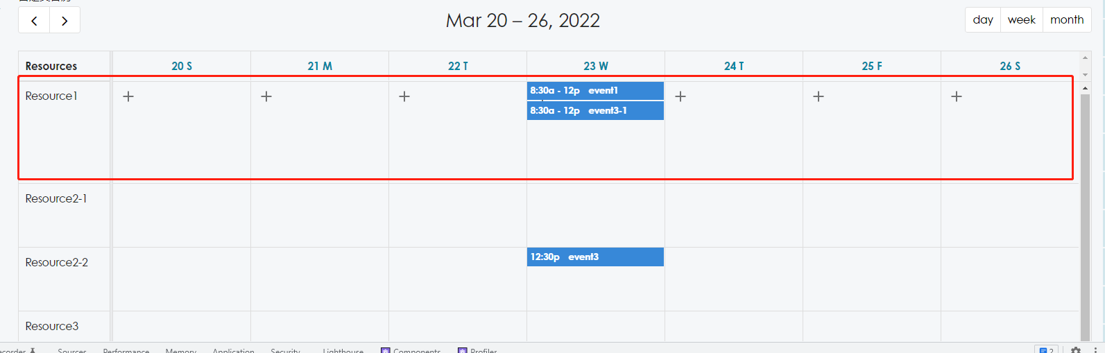You can customize the cell content using slotLaneContent when using the Timeline View · Issue ...