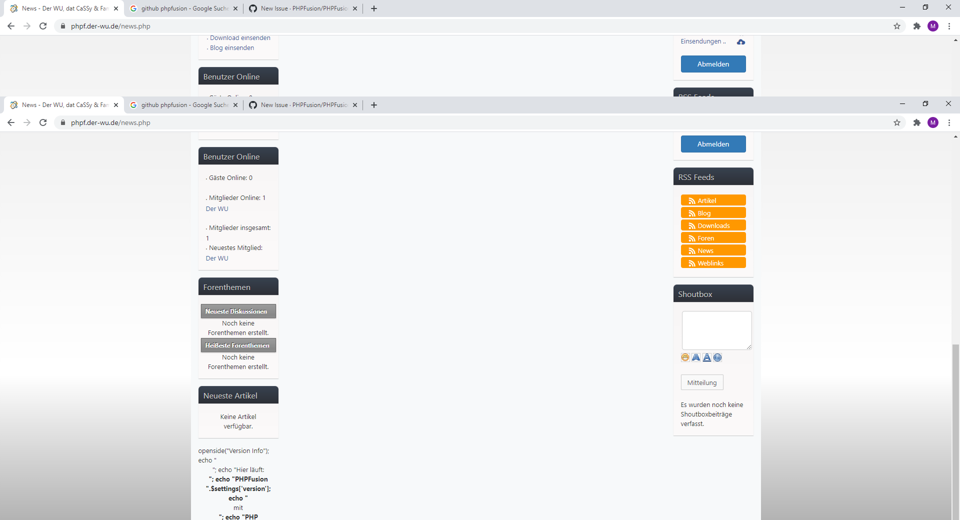 Panel not rendering PHPCode · Issue #2355 · PHPFusion/PHPFusion · GitHub