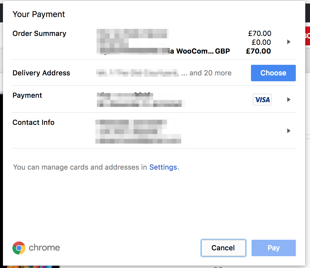 No ability to change shipping method when using Payment Request buttons in Chrome · Issue #421 ...