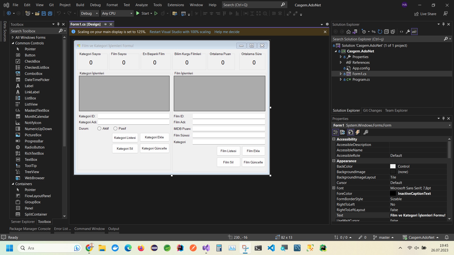 Github Huseyinaydin99casgem Adonet Movie Crud And Query Windows Form App Windows Form 9554