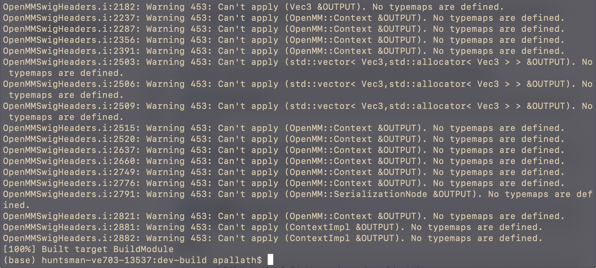 Repo version (CPU only) doesn't compile on MacOS · Issue #2640 · openmm/openmm · GitHub